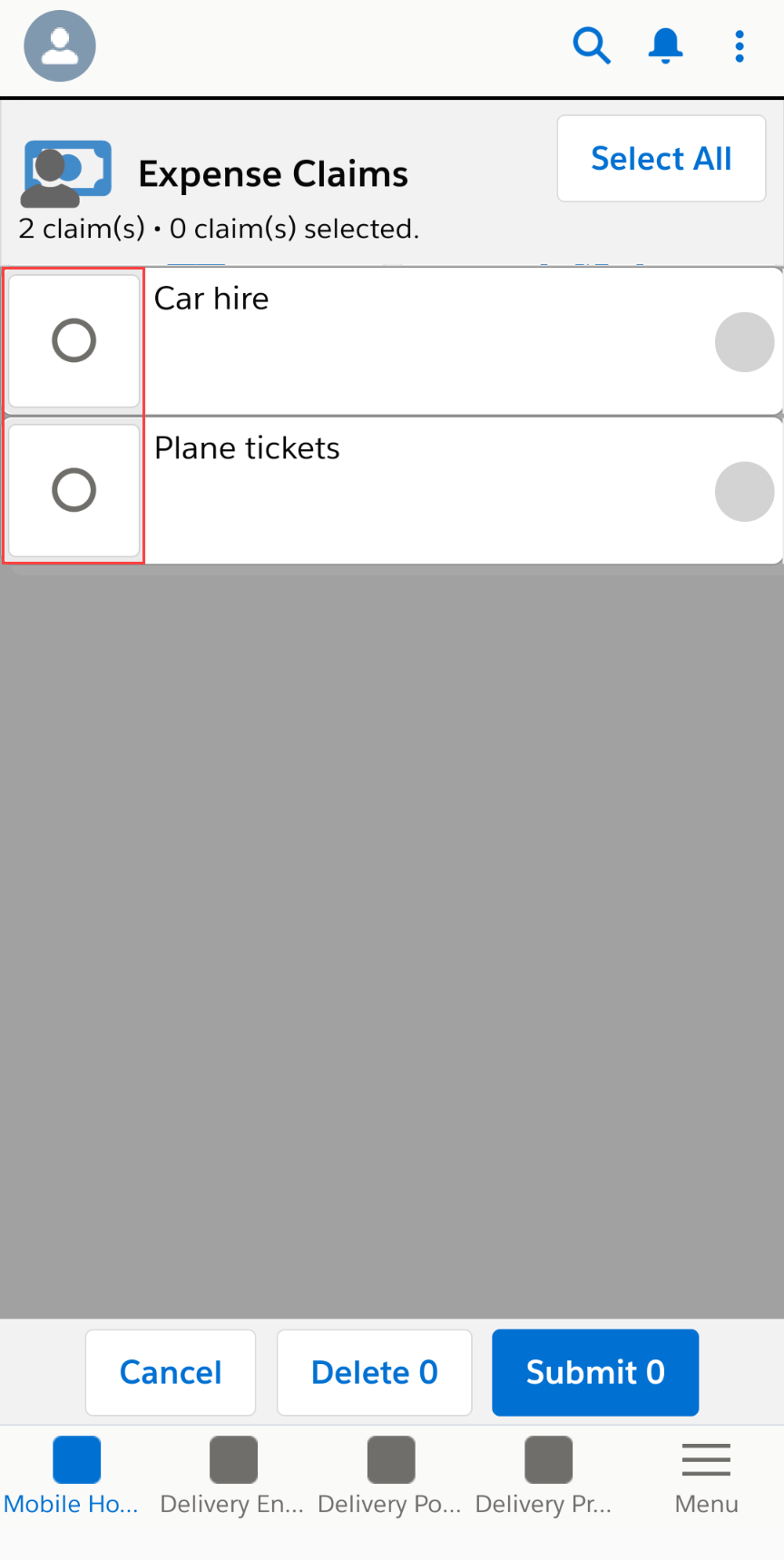 Time & Expense Entry through the Salesforce Mobile app