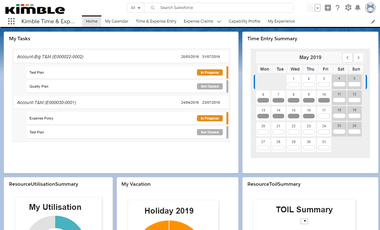 Entering Time in Kantata SX