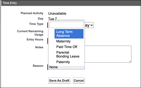 Entering Time in Kantata SX