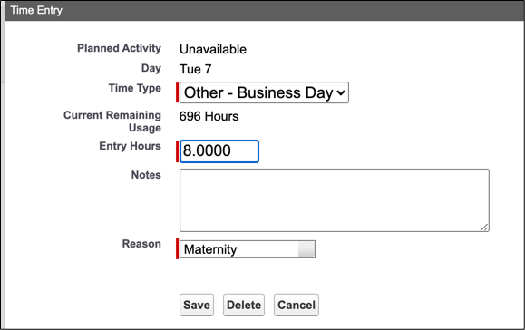 Entering Time in Kantata SX